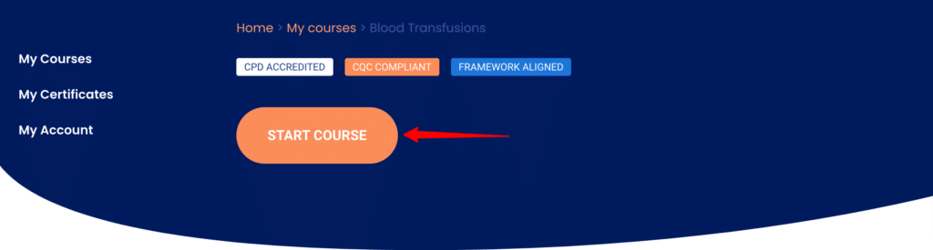 How to Start/Resume a Course - Caredemy