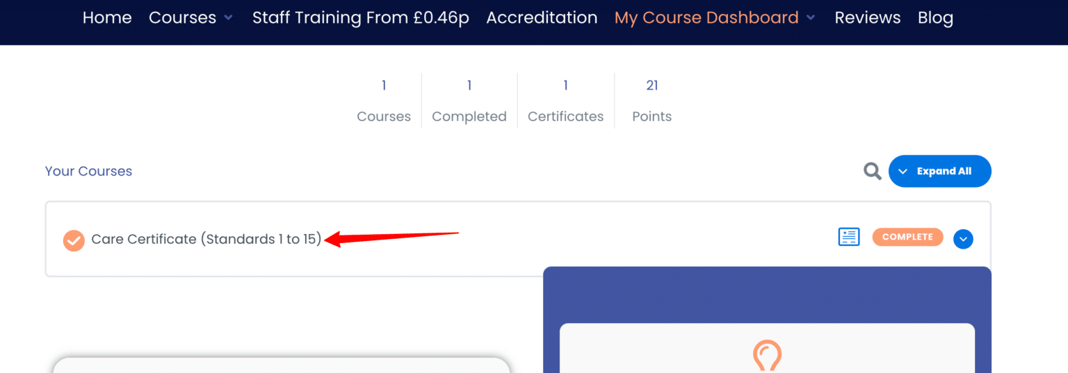How to retake a course - Caredemy