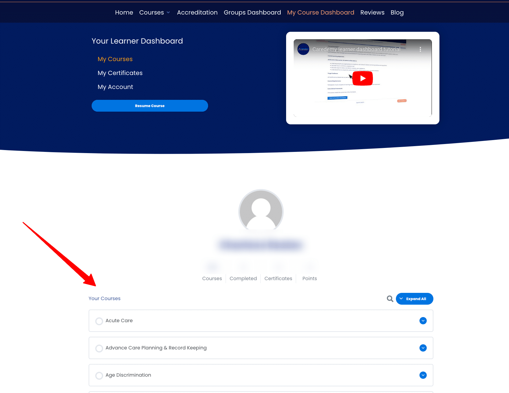 How to access your course (for group leaders) - Caredemy