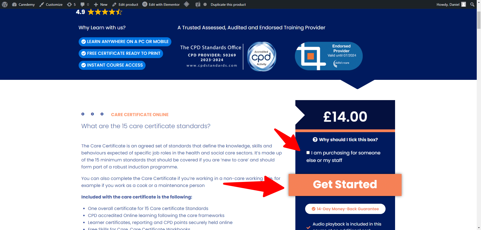 How can I buy for myself? - Caredemy